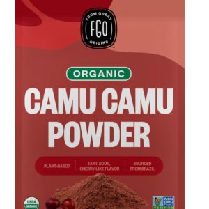 FGO Organic Freeze-Dried Camu Powder, 100% Raw From Brazil, 7oz, Packaging May Vary (Pack of 1)