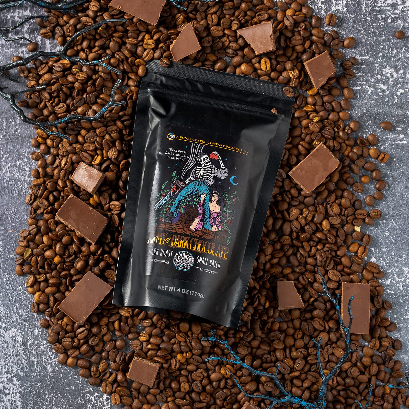 Bones Coffee Company NEW Flavors! Favorite Flavors Sample Pack | 4 oz Pack of 5 Assorted Ground Coffee Beans | Low Acid Medium Roast Gourmet Coffee Beverages (Ground)