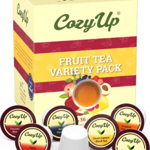 Cozy Up | 6 Flavors | Variety Fruit Tea Sampler Pack | Compatible with Keurig K-Cup Brewers | Multiple Flavors | 36-Count |