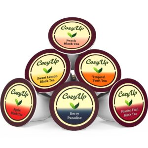 Cozy Up | 6 Flavors | Variety Fruit Tea Sampler Pack | Compatible with Keurig K-Cup Brewers | Multiple Flavors | 36-Count |