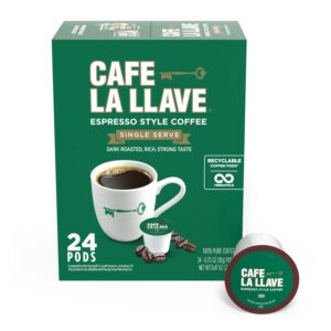 cafe la llave (24 ct.) espresso-style single serve coffee pods