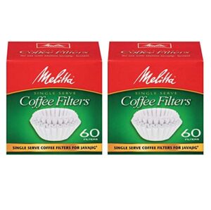 melitta java jig, single serve paper coffee filters - 2 pack