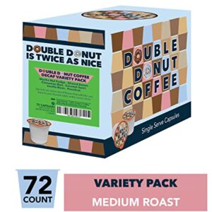 Decaf Flavored Coffee Variety Pack - 6 Traditional Flavors (Caramel Swirl, Hazelnut, Glazed Donut, Mocha Nut Fudge, Vanilla Bean, and Cinnamon Bun) for Keurig K Cups Coffee Makers - 72 Count