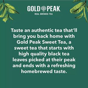 Gold Peak Naturally Sweet Real Brewed Tea, Picked for Peak Taste, Made With Cane Sugar - By Gourmet Kitchn - (18.5oz / 18pk)