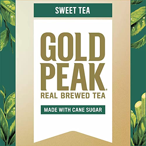 Gold Peak Naturally Sweet Real Brewed Tea, Picked for Peak Taste, Made With Cane Sugar - By Gourmet Kitchn - (18.5oz / 18pk)