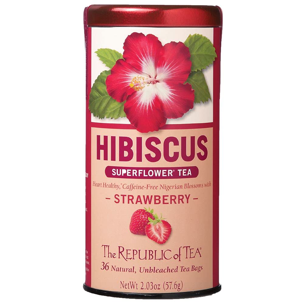 The Republic of Tea - Strawberry Hibiscus Tea, 36 Count