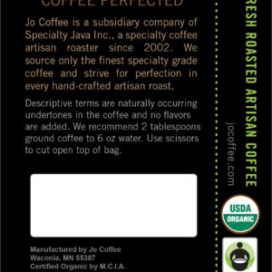 NO FUN JO DECAF: 2 lb, Organic Decaf Coffee, Whole Bean, Swiss Water Process, Fair Trade Certified, Medium Dark Roast, 100% Arabica Coffee, Certified Organic, Chemical Free Gluten Free, Decaf Espresso