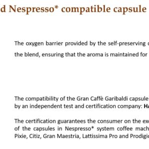 Gran Caffè Garibaldi Nespresso* compatible capsules (Variety Pack, 60 Count)