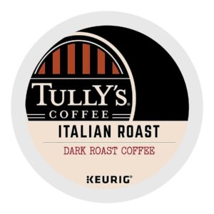 Tully's Coffee Italian Roast Keurig Single-Serve K-Cup Pods, Dark Roast Coffee, 96 Count (4 Packs of 24)