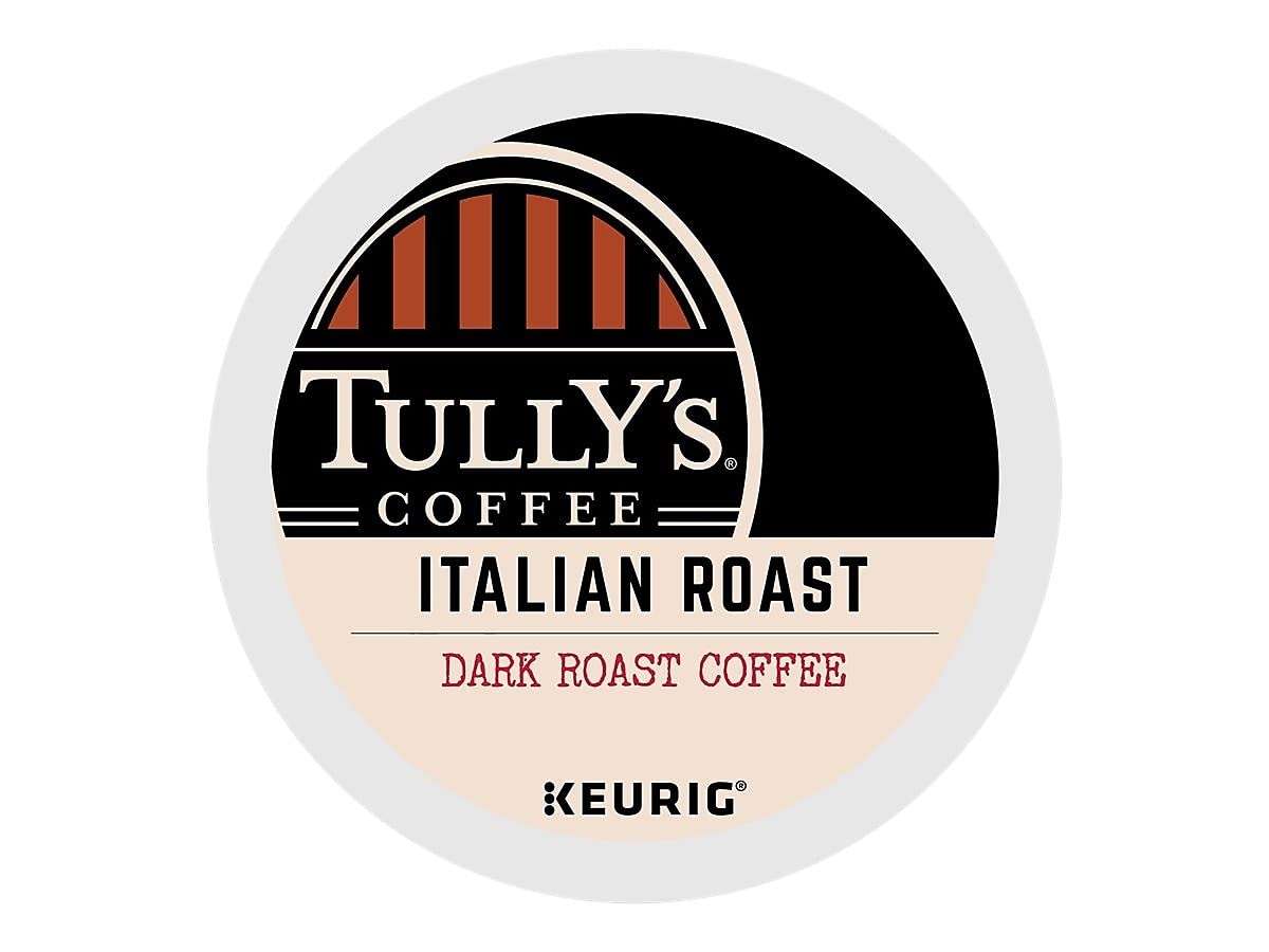 Tully's Coffee Italian Roast Keurig Single-Serve K-Cup Pods, Dark Roast Coffee, 96 Count (4 Packs of 24)