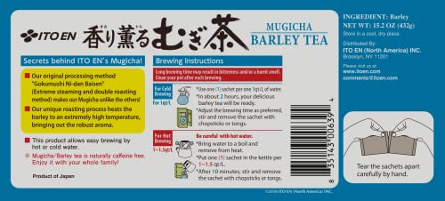 Ito En Mugicha Roasted Barley Tea, 54 Count Tea Bags, Caffeine Free