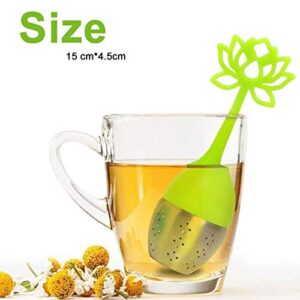 ANYI16 Tea Infuser Filter 2 Pack Stainless Steel Tea Ball - Loose Tea Steeper Mesh Tea Cup Filter with Flower shaped Silicone Handle for Loose Leaf or Herbal Tea