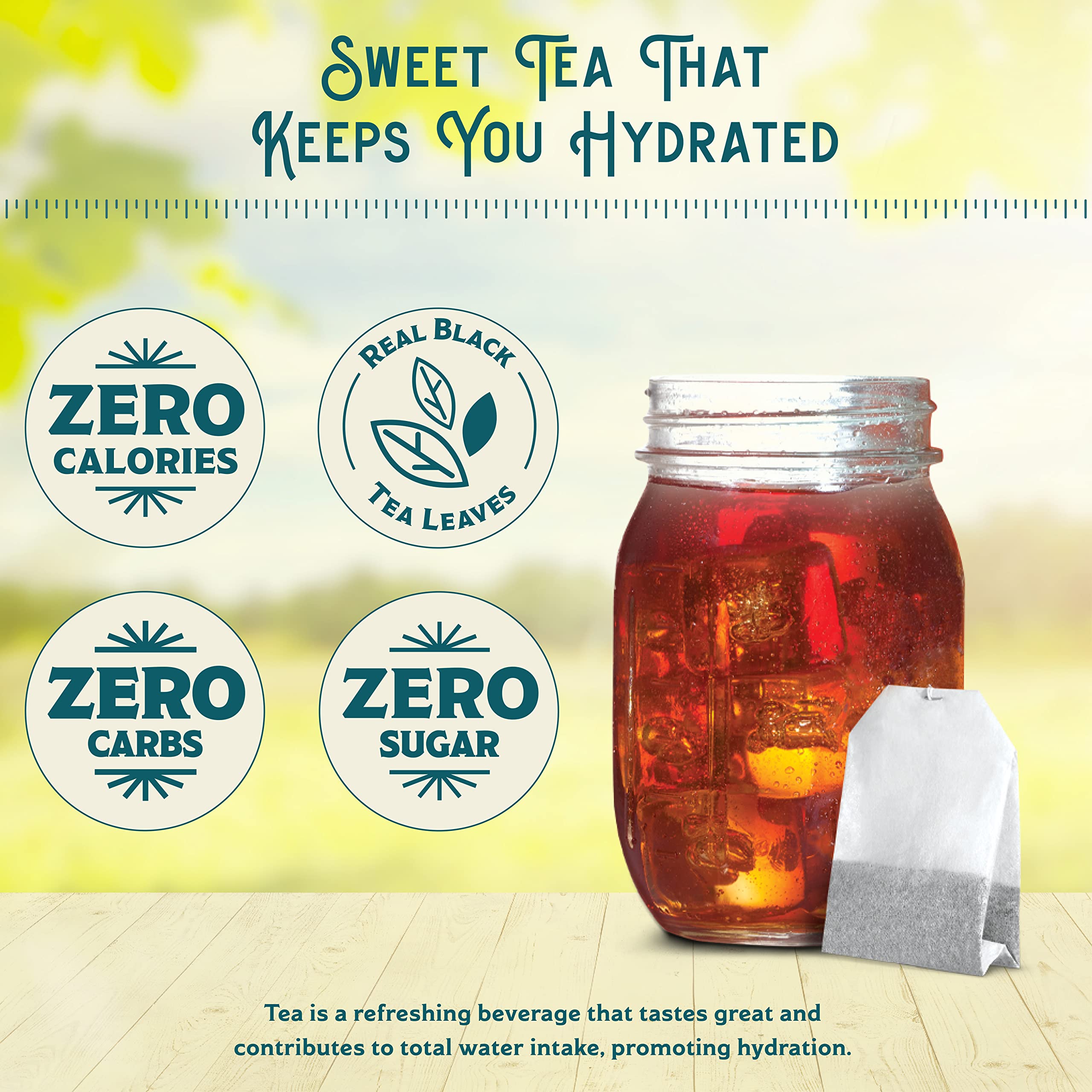 Southern Breeze Cold Brew Sweet Tea Original Iced Tea with Black Tea and Zero Carbs Zero Sugar, 20 Individually Wrapped Tea Bags, Pack of 4