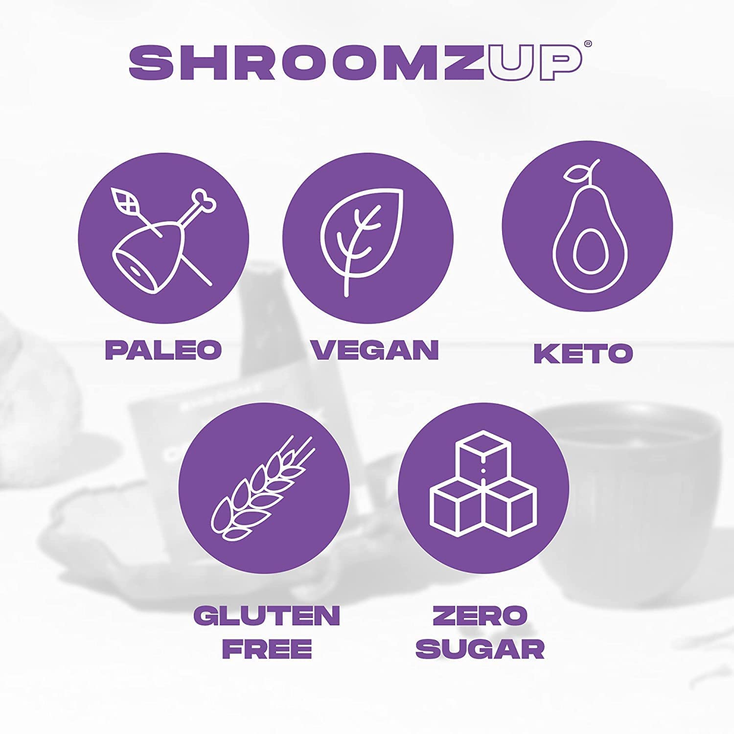 ShroomzUp Mushroom Coffee Instant - 15 Pack with 4 Mushrooms - Lion’s Mane, Reishi, Chaga and Cordyceps Mushrooms - Vegan Nootropic Coffee Instant - Arabica and Robusta Superfood Instant Shrooms Coffee for Energy