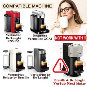 CAPMESSO Coffee Capsule, Reusable Vertuoline Pod Refillable Vertuo Capsules Stainless Steel Compatible with Vertuoline Machine GCA1 and Delonghi ENV135S (8OZ-Coffee Cup)