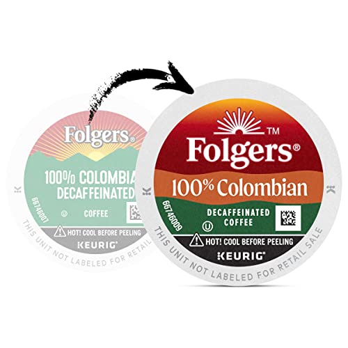 Folgers Colombian Decaf Medium Roast Coffee, 12 Keurig K-Cup Pods