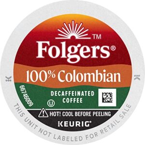 Folgers Colombian Decaf Medium Roast Coffee, 12 Keurig K-Cup Pods