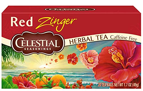 Celestial Seasonings Tea Caffeine Free Herbal Tea, Red Zinger 20 ea (Packs of 3)