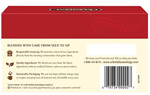 Celestial Seasonings Tea Caffeine Free Herbal Tea, Red Zinger 20 ea (Packs of 3)