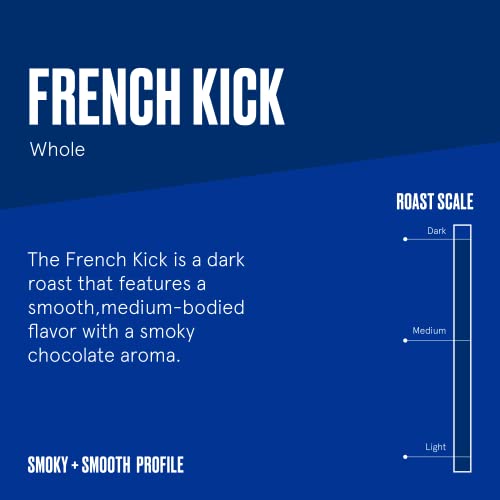 Bulletproof French Kick Dark Roast Whole Bean Coffee, 12 Ounces, 100% Arabica Coffee Sourced from Guatemala, Colombia & El Salvador