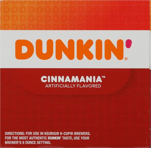 Dunkin’ Cinnamania Flavored Coffee, 10 Keurig K-Cup Pods