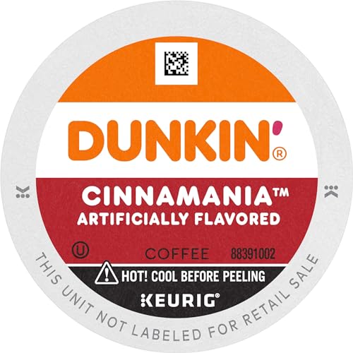 Dunkin’ Cinnamania Flavored Coffee, 10 Keurig K-Cup Pods