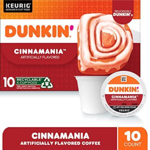 Dunkin’ Cinnamania Flavored Coffee, 10 Keurig K-Cup Pods