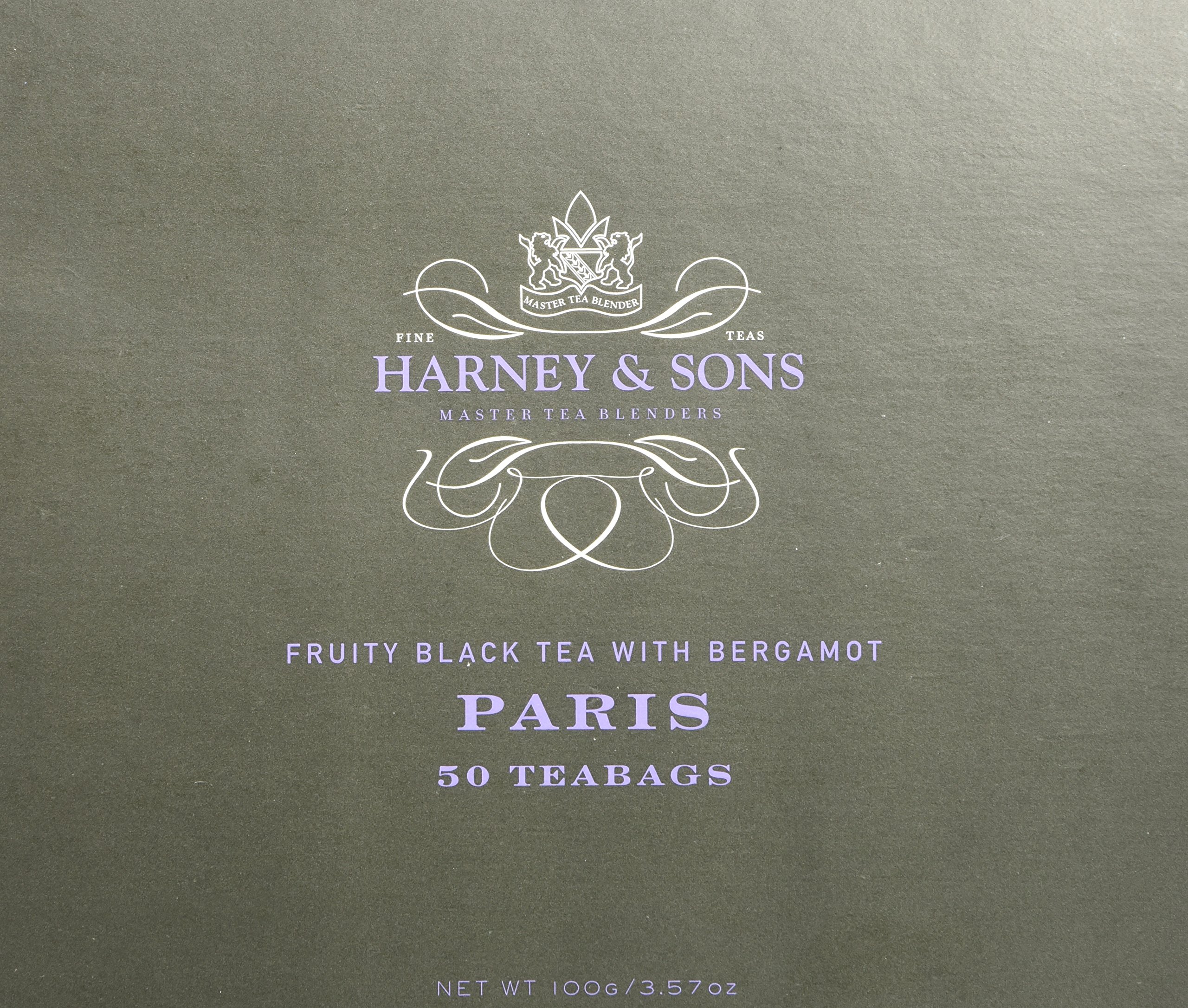 Harney & Sons Paris Tea Bags - Box of 50 Tea Bags (Pack of 2) Fruity Black Tea with Bergamot