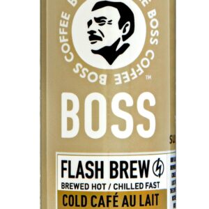 BOSS Coffee by Suntory - Japanese Flash Brew Coffee with Milk, 8oz 12 Pack, Imported from Japan, Au Lait, Espresso Doubleshot, Ready to Drink, Contains Milk, No Gluten