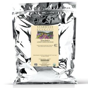 Starwest Botanicals Organic Dried Lavender Flowers Extra Grade, 1 Pound