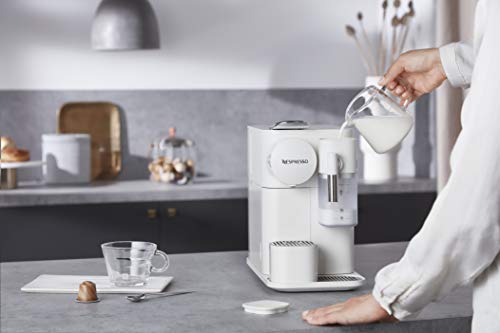 Nespresso Lattissima One Original Espresso Machine with Milk Frother by De'Longhi, Silky White