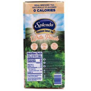 SPLENDA Premium Sweet Tea On Tap, 1 Gallon Bag In Box Ready to Drink Liquid, White Peach Green Tea, 128 Fl Oz