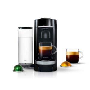 nespresso vertuoplus deluxe coffee and espresso machine by de'longhi, piano black