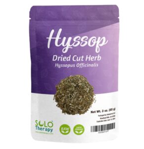 hyssop herb, 3 oz, hyssop dried cut herb, hyssopus officinalis, hyssop tea, 100% natural, resealable bag, product from croatia, packaged in the usa