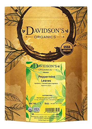 Davidson's Organics, Peppermint Leaves, Loose Leaf Tea, 16-Ounce Bag