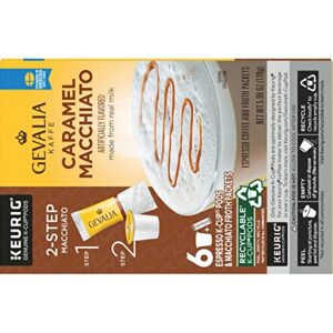 GEVALIA Caramel Macchiato Latte Coffee, K-CUP Pods, 5.98 oz, (18 Count,Pack - 3)