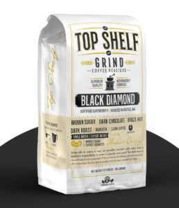 the best high caffeine dark roast whole bean black coffee, extra strong gourmet columbian clean coffee beans by top shelf grind company | worlds strongest black roasted java | seattles purity culture