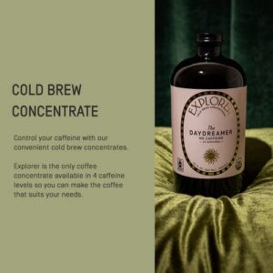 Explorer Cold Brew Organic Liquid Coffee Concentrate, Daydreamer Decaf, Drink Iced or Hot, 32 fl oz, Makes 20+ Cups