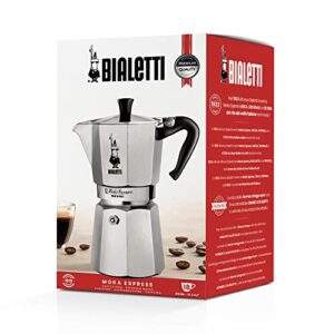 Bialetti - Moka Express: Iconic Stovetop Espresso Maker, Makes Real Italian Coffee, Moka Pot 18 Cups (27 Oz - 810 Ml), Aluminium, Silver