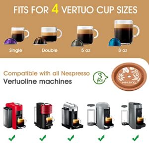 VIVI SKY Reusable Coffee Capsule Lids Work with Nespresso Pods Vertuo,Food Grade Silicon Caps Used for Every Sizes of Reusable Nespresso Vertuo Pod Refillable Vertuo Capsule(Silicon Vertuo Lids- 3PCS)