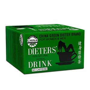 Uncle Lee's Tea China Green Dieters Tea Caffeine Free, 2.12 Oz, 30 Count