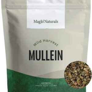 MagJo Naturals, Mullein Leaf (16 oz) Cut and Sifted, Wild-Crafted, gordolobo tea, leaves, Verbascum