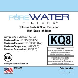 Kq8 Filter Kit for Keurig B150, K150, B155, K155, K2500, K3000, B3000, B3000se, K3500, K4000 by PureWater Filters