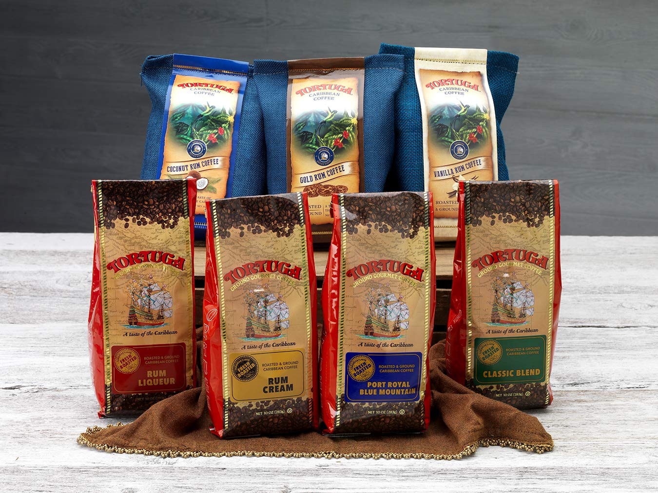 TORTUGA Caribbean Rum Cream Flavored Coffee- Roasted and Ground Coffee 10oz - The Perfect Premium Gourmet Gift for Gift Baskets, Parties, Holidays, and Birthdays