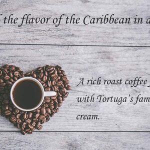 TORTUGA Caribbean Rum Cream Flavored Coffee- Roasted and Ground Coffee 10oz - The Perfect Premium Gourmet Gift for Gift Baskets, Parties, Holidays, and Birthdays