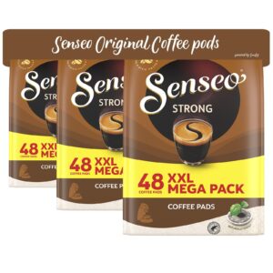 douwe egberts, senseo, strong roast, 48 pods/pads, full and rich coffee, triple pack