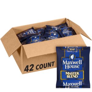 maxwell house master blend medium roast ground coffee (1.25 oz bags, pack of 42)