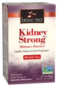 bravo tea kidney strong herbal tea caffeine free, 20 tea bags