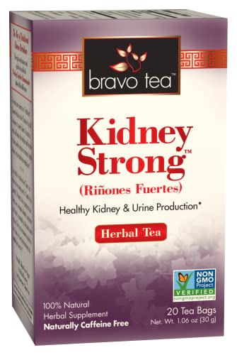 Bravo Tea Kidney Strong Herbal Tea Caffeine Free, 20 Tea Bags