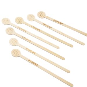 wooden coffee stirrer sticks disposable environmentally friendly biodegradable cafe grade beverage stir sticks for 7 inchcoffee milk cocktail tea (100pcs)